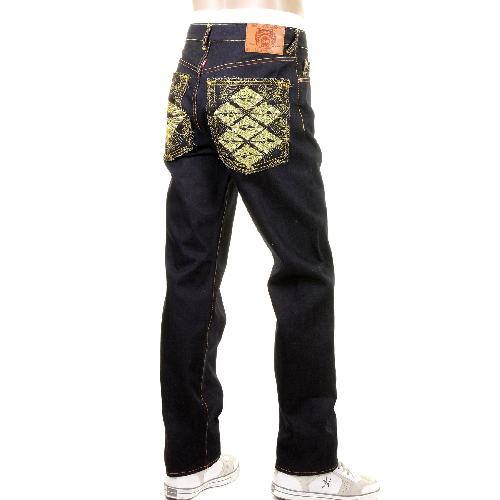 RMC SUPER EXCLUSIVE SLIM CUT 1001 MENS INDIGO RAW SELVEDGE DIAMOND CRA ...