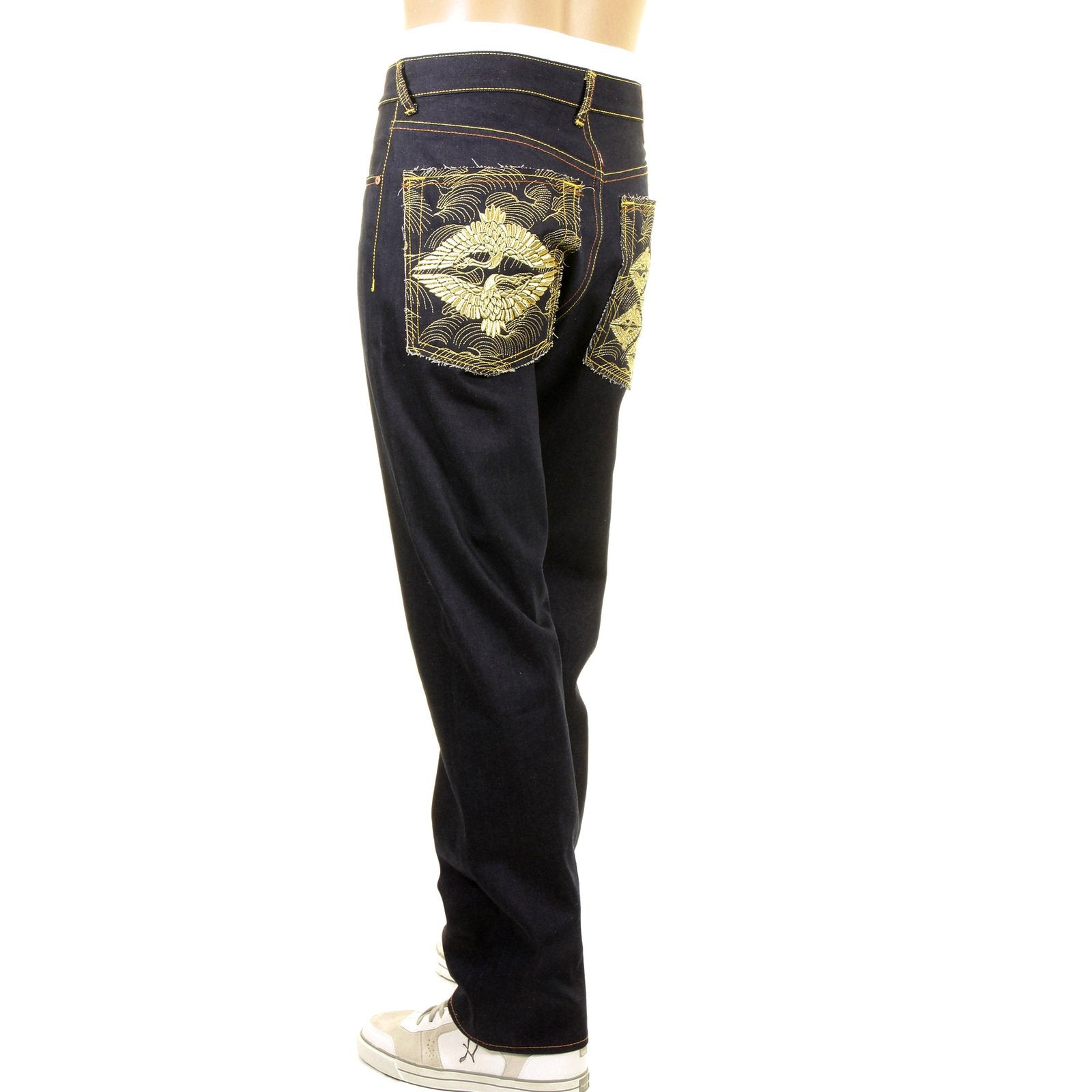 RMC SUPER EXCLUSIVE SLIM CUT 1001 MENS INDIGO RAW SELVEDGE DIAMOND CRA ...