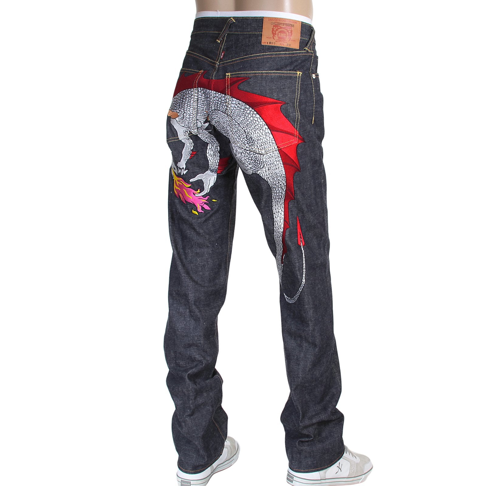 RMC JEANS HUNGRY DRAGON 1001 MODEL JAPANESE SELVEDGE DENIM JEANS IN IN